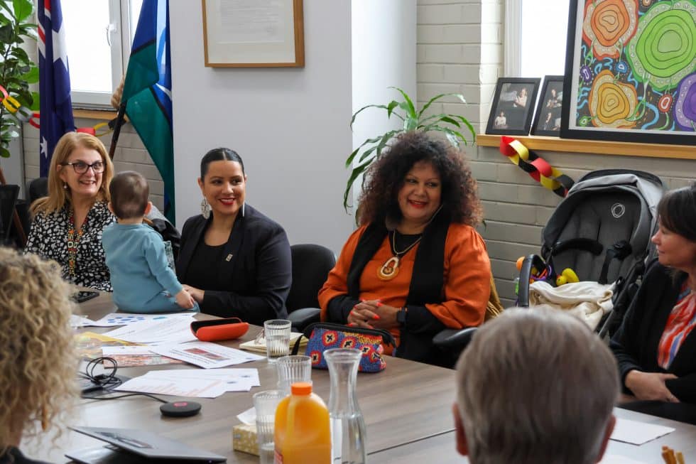 Assistant Minister Malarndirri McCarthy and Senator Jana Stewart meet ...