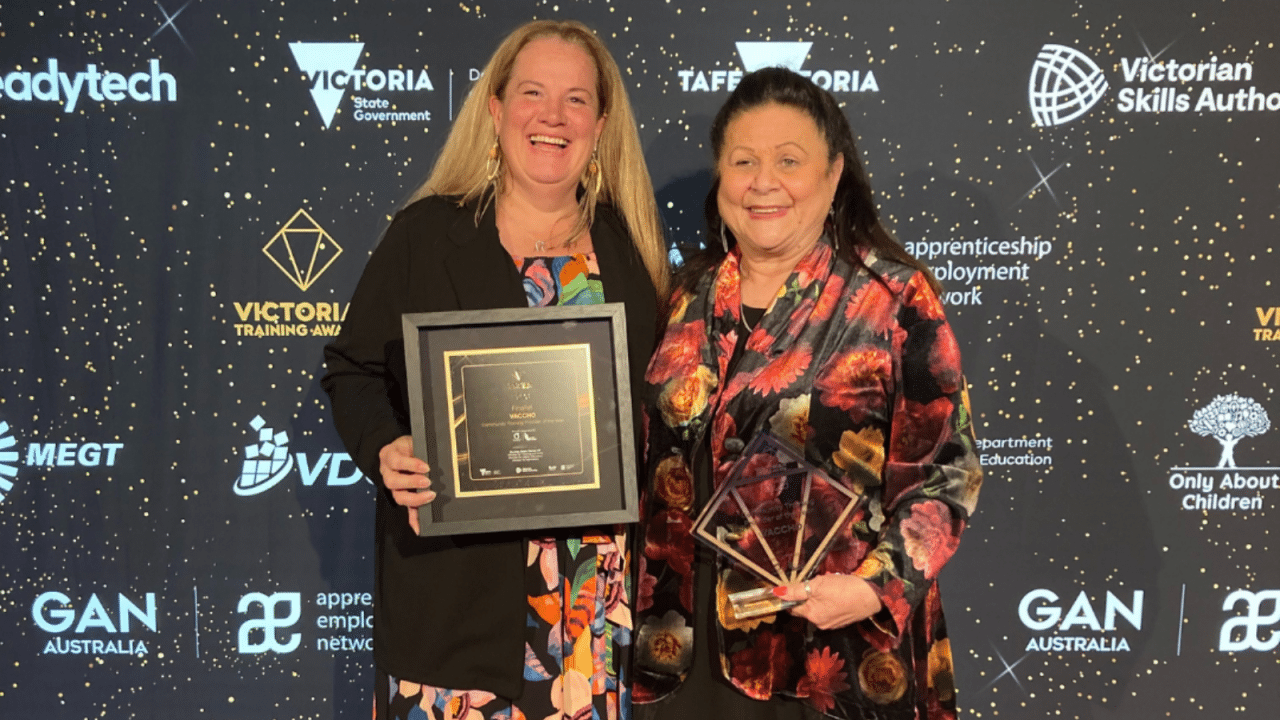 VACCHO'S RTO WINS VICTORIAN TRAINING AWARD - VACCHO